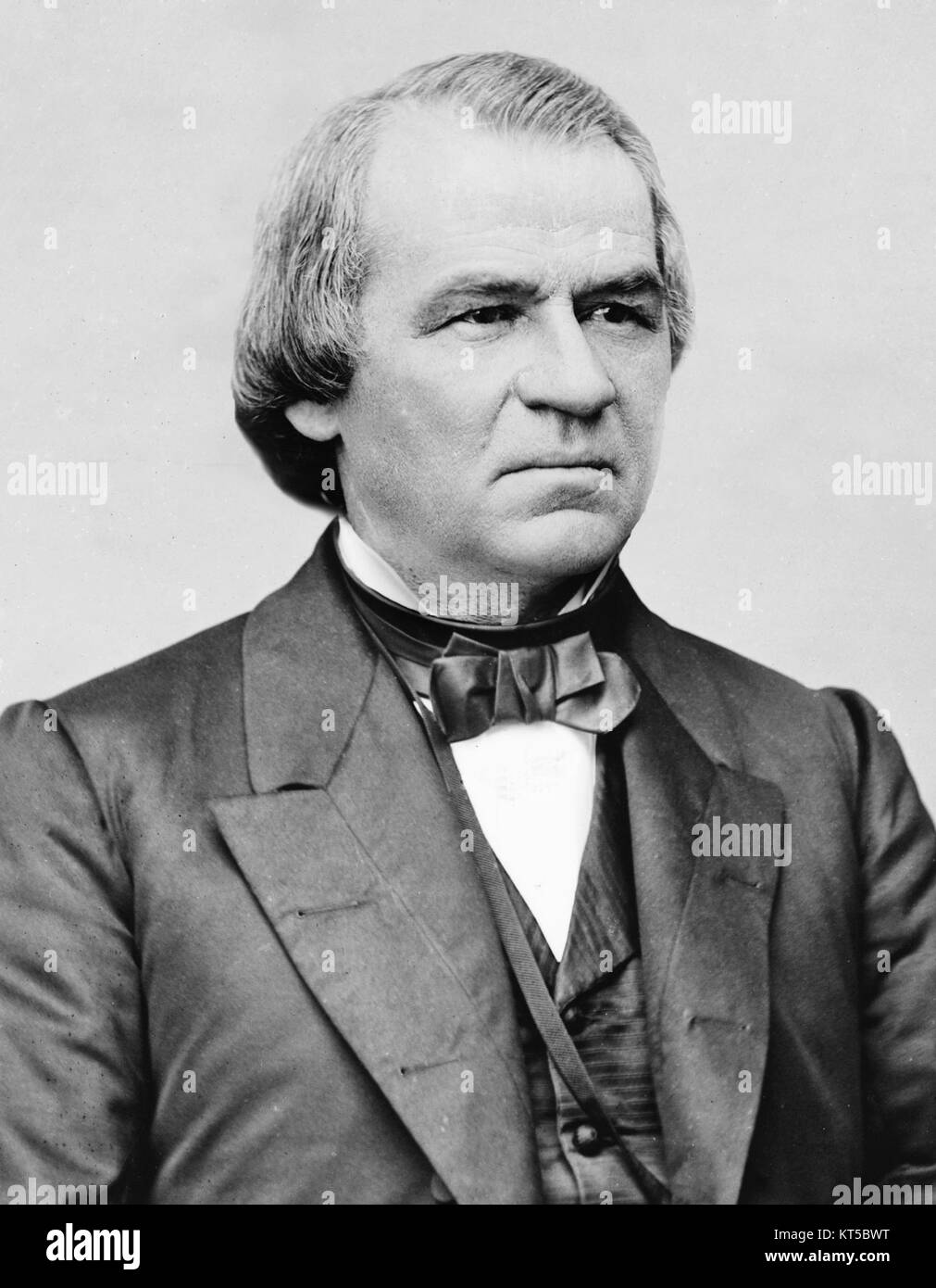This photograph of Andrew Johnson, taken around 1870-1880, shows a head ...
