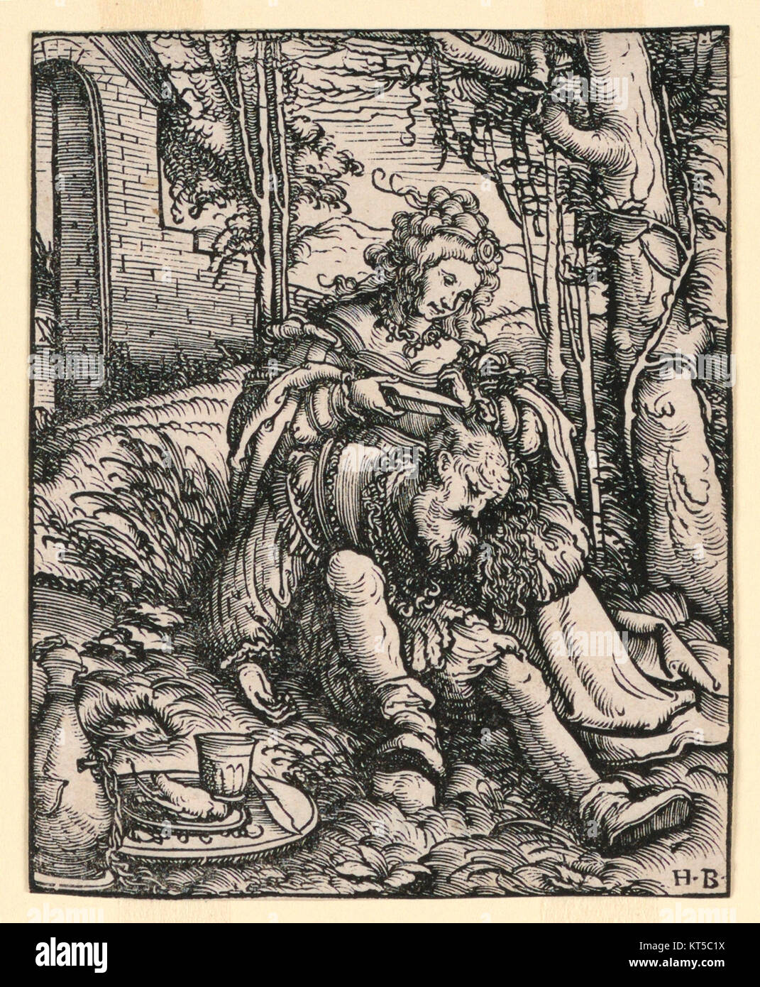 This print depicts the biblical story of Delilah cutting Samsonâ€™s ...