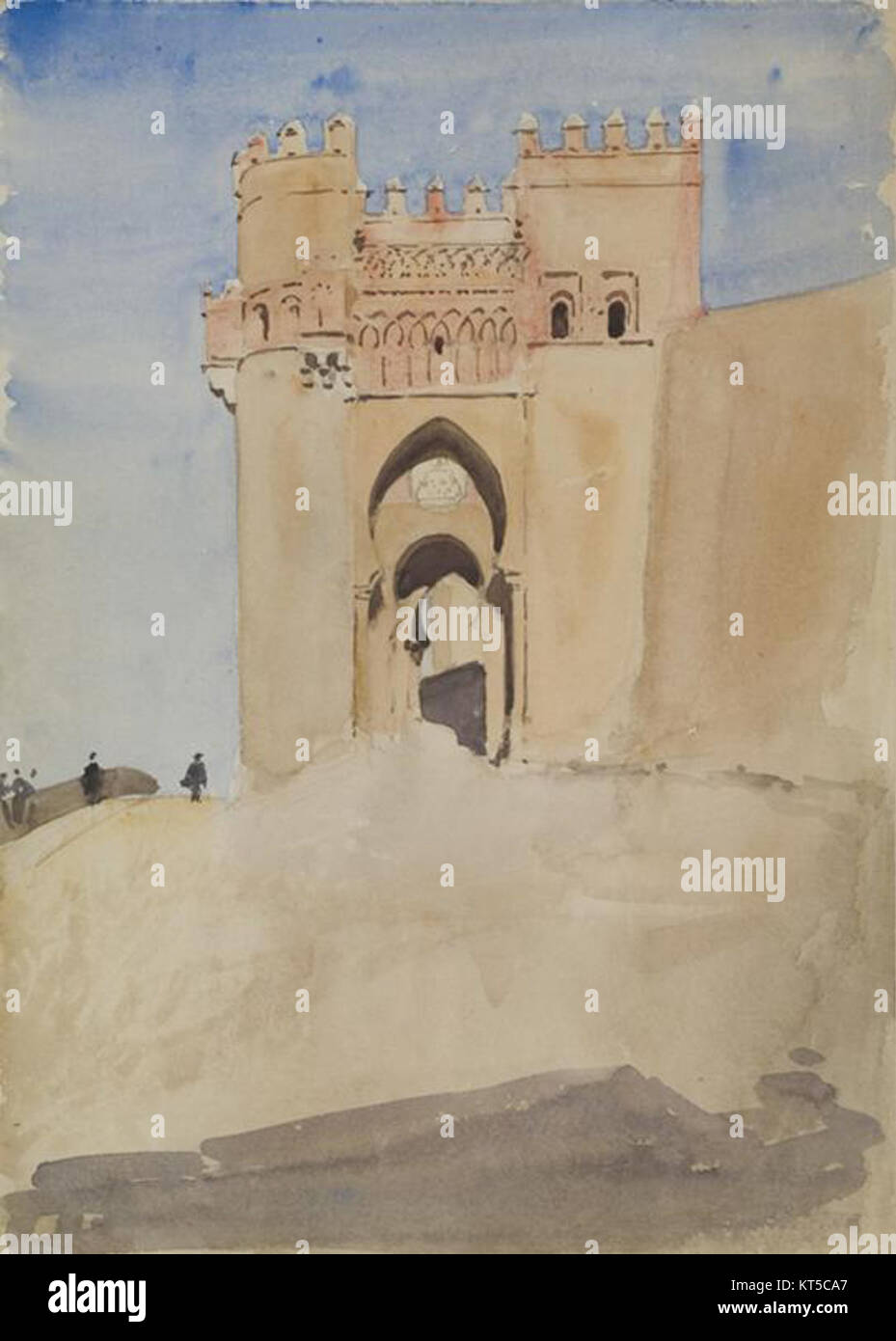 This 1886 painting by Charles Stuart Forbes captures the Puerta del Sol ...