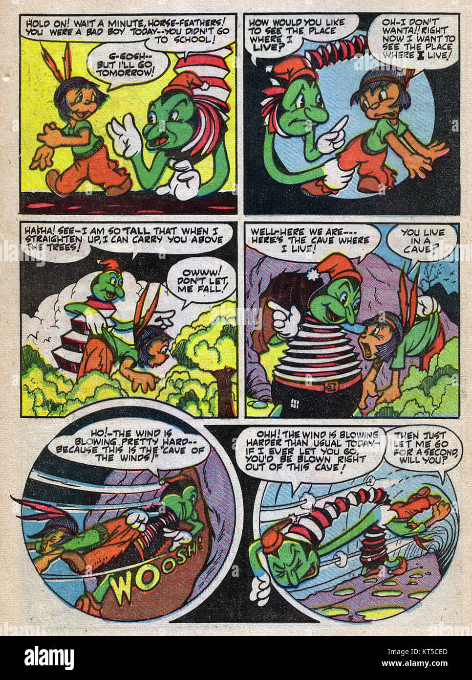 A scene from the Punch and Judy show, a traditional puppet theater ...