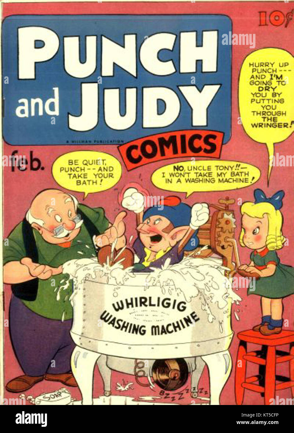 A scene from the traditional Punch and Judy show, a classic form of ...