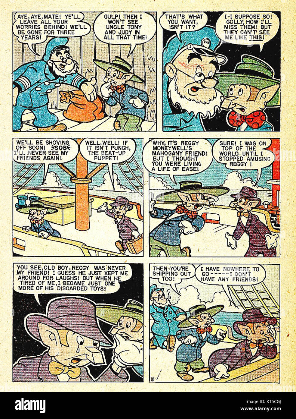 A scene from the traditional British puppet show, Punch and Judy ...