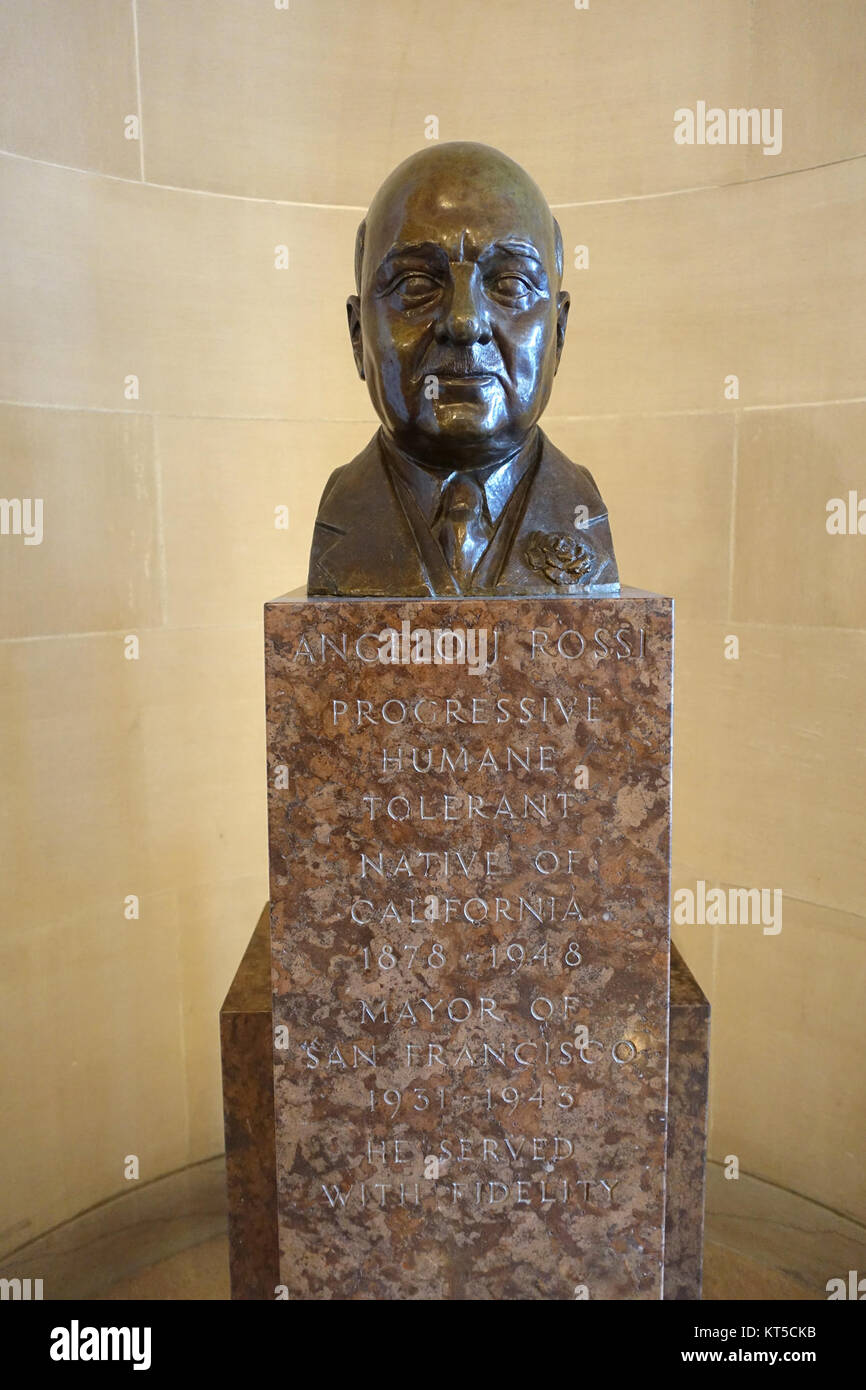The Angelo J. Rossi Memorial, located at San Francisco City Hall ...