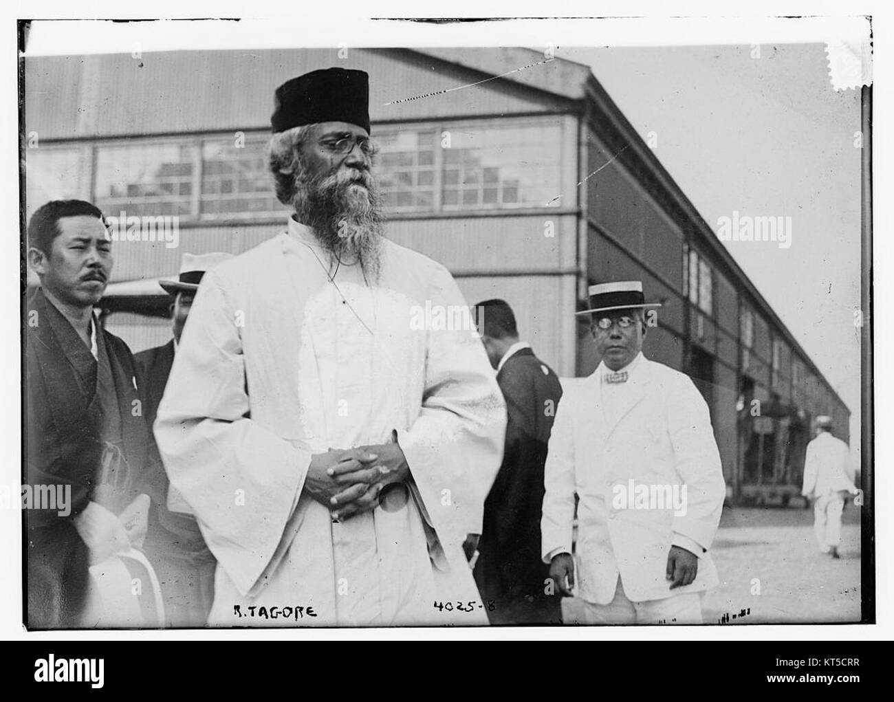 A photograph of Rabindranath Tagore, renowned Indian poet, philosopher ...