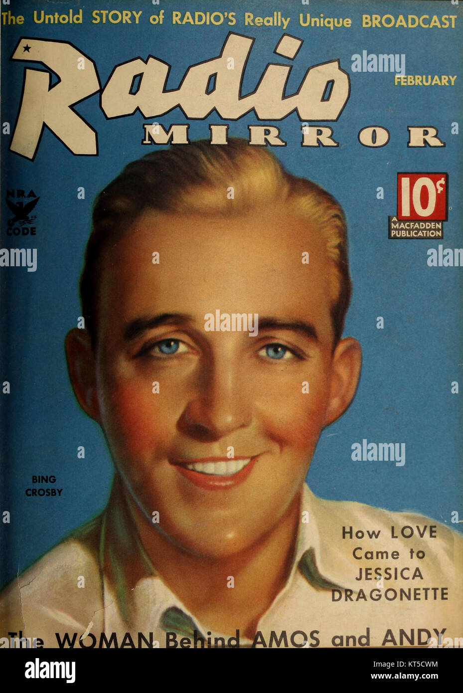 The February 1935 edition of 'Radio Mirror' magazine features articles ...