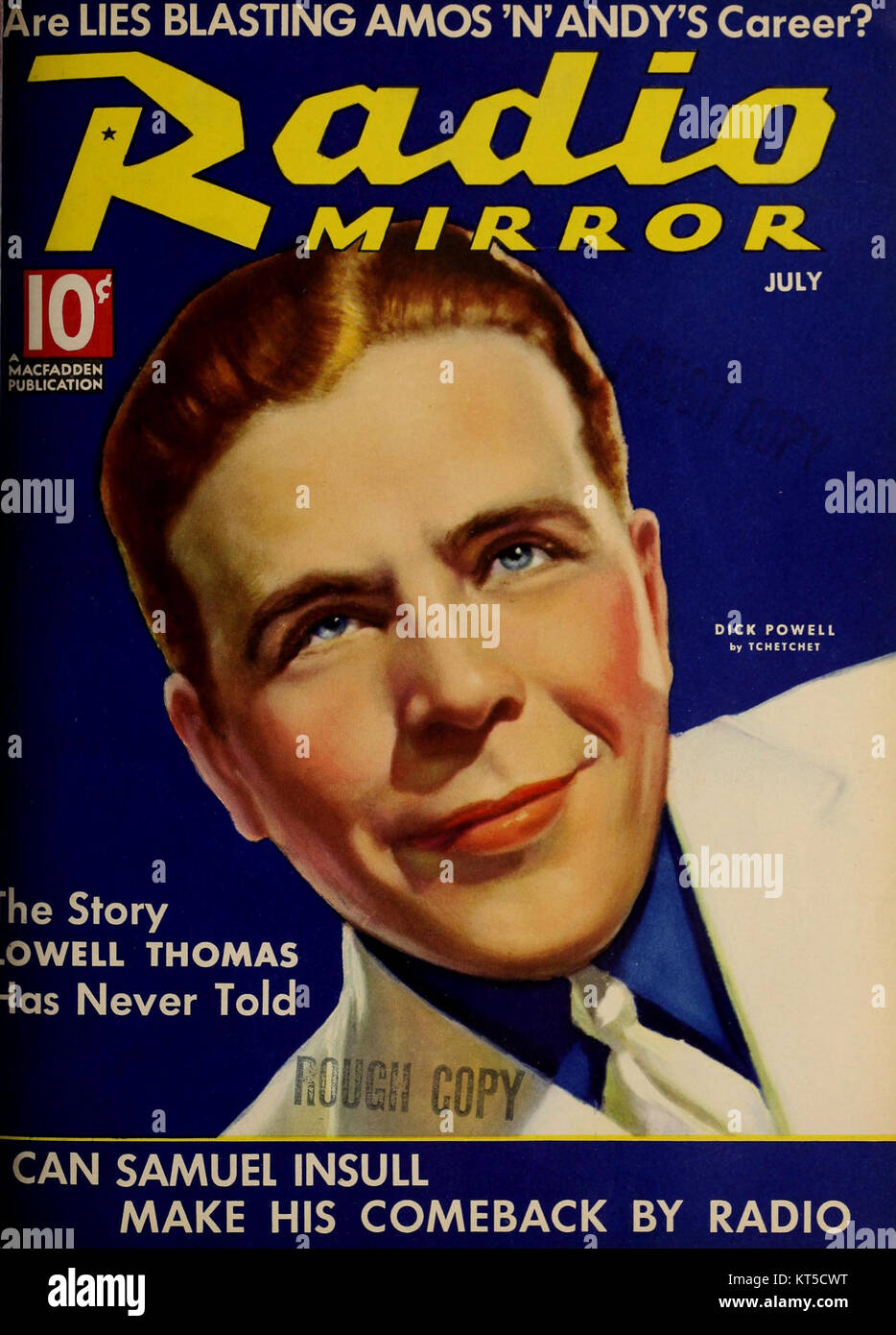 The July 1936 issue of *Radio Mirror* magazine covers the entertainment ...