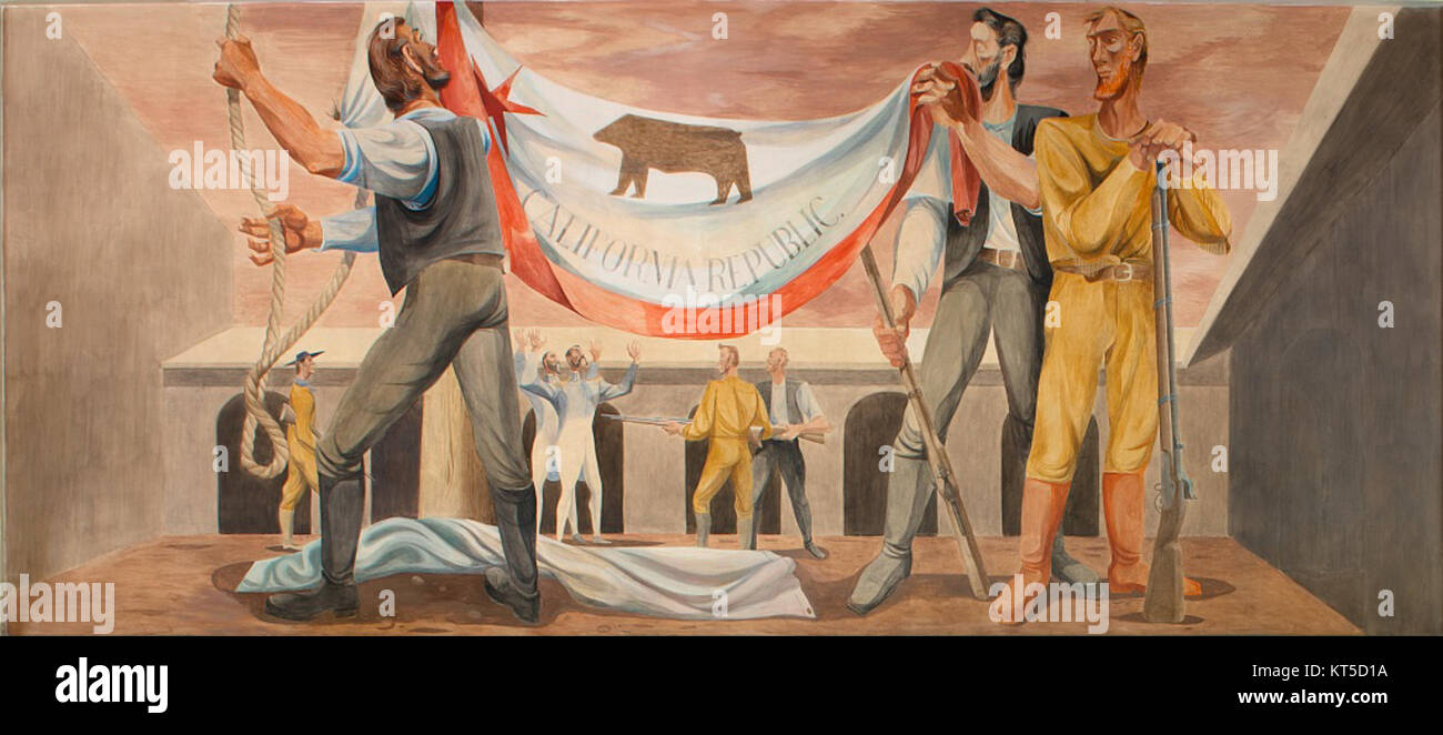 California bear flag 1846 hi-res stock photography and images - Alamy