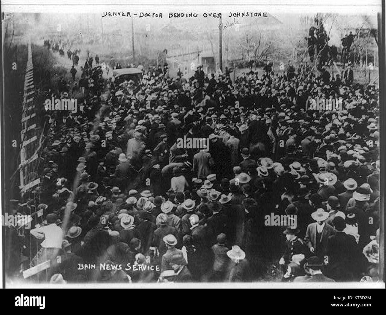 Ralph Johnstone, an early 20th-century aviator, is captured in a ...