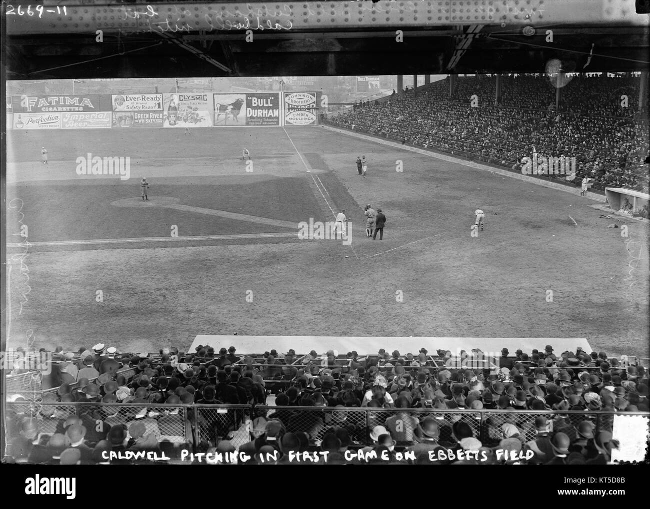 Ray Caldwell was the starting pitcher for the first game at Ebbets ...