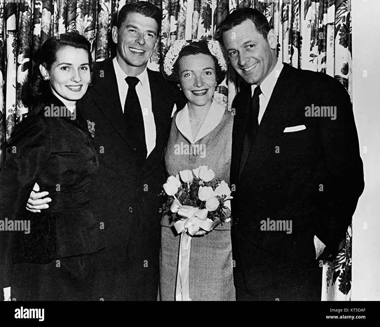 This photograph from 1952 captures the wedding of Ronald Reagan and ...