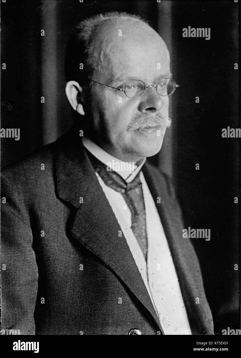 A cropped portrait of Wilhelm Marx, who served as Reich Chancellor of ...