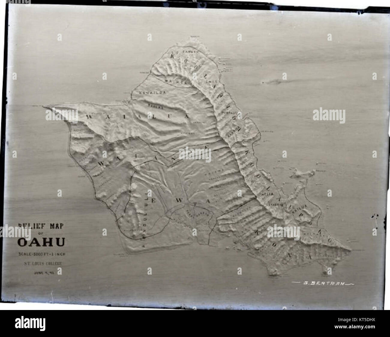Oahu map hi-res stock photography and images - Alamy