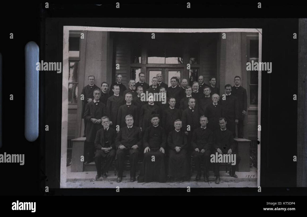 A photograph from the Brother Bertram collection, depicting a retreat ...