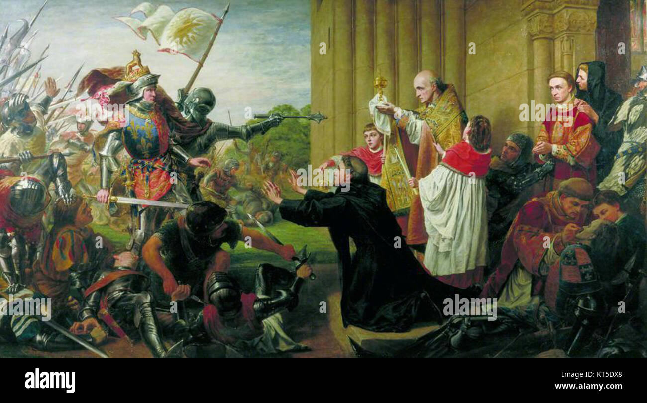 'Sanctuary' is a painting by Richard Burchett from 1867, depicting a ...