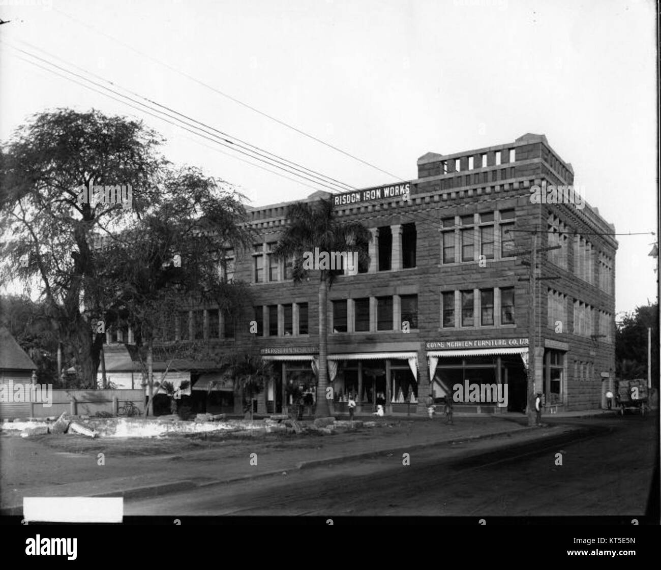 A photograph taken by Brother Bertram showing the Risdon Iron Works ...