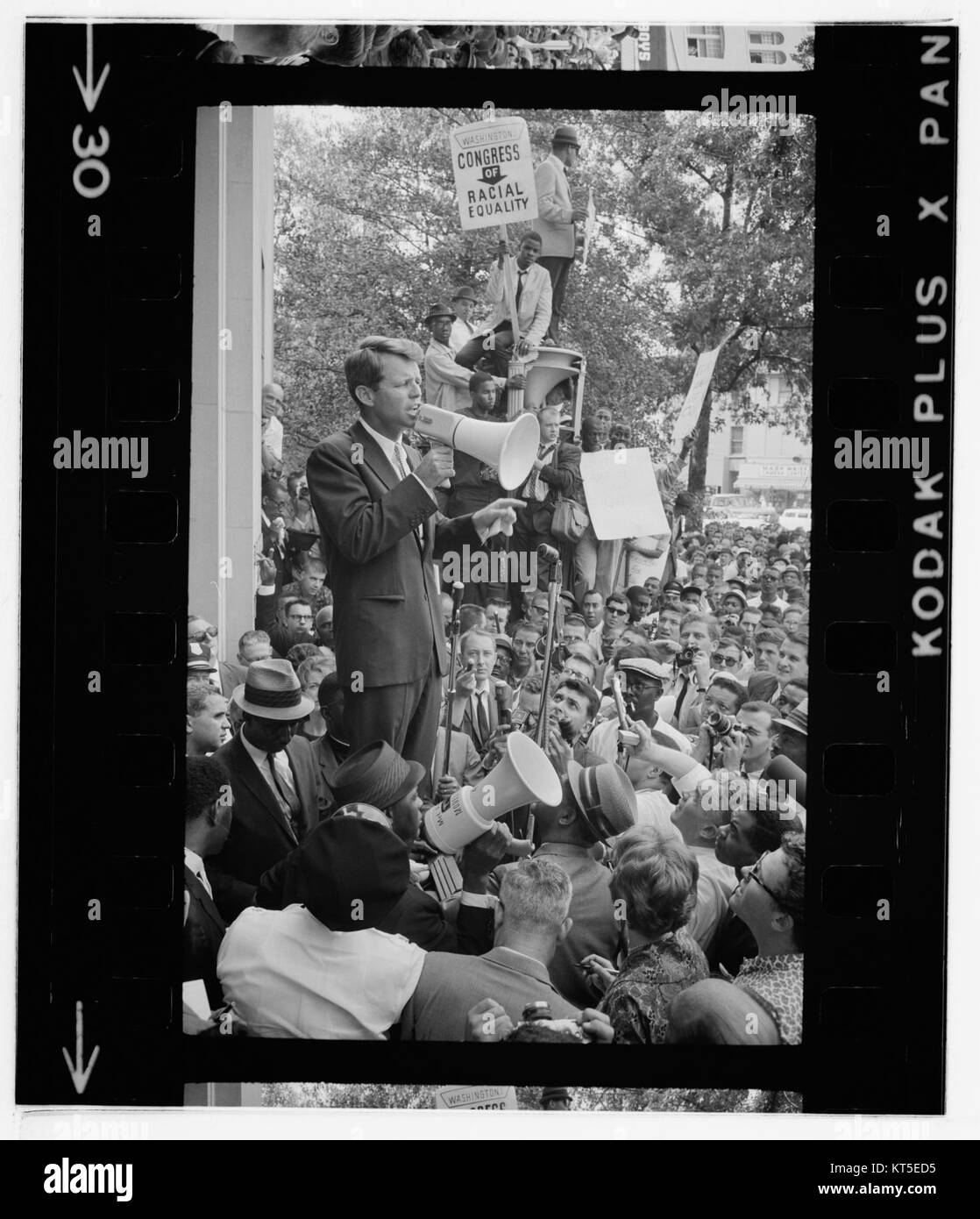 Robert Kennedy delivered a powerful speech at a CORE rally, emphasizing ...