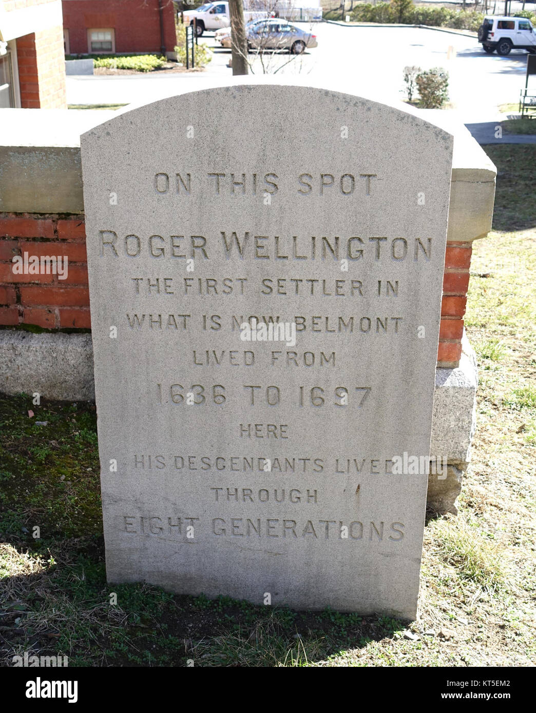 Roger Wellington (first settler) memorial - Belmont, MA - DSC07821 ...
