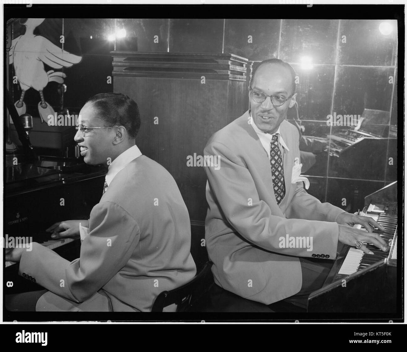 This photograph shows Billy Taylor, a renowned jazz pianist, and Bob ...