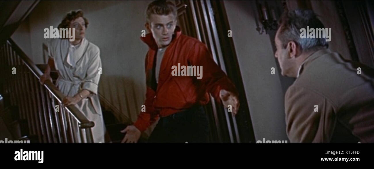 Ann Doran, James Dean and Jim Backus in Rebel Without a Cause trailer ...