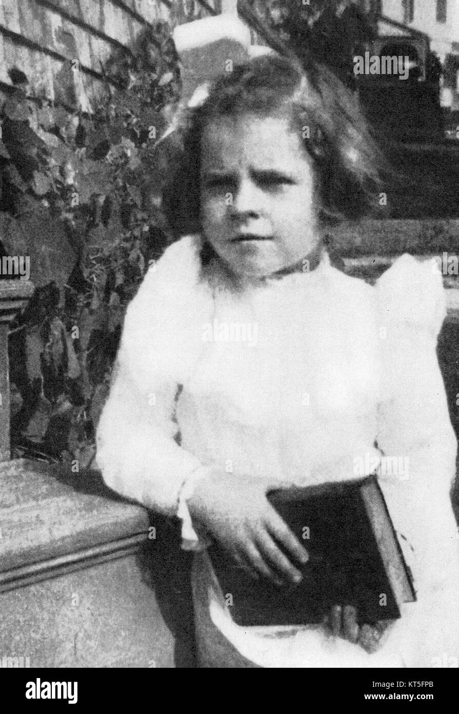 Ruth Gordon, photographed at the age of four, is captured in a moment ...