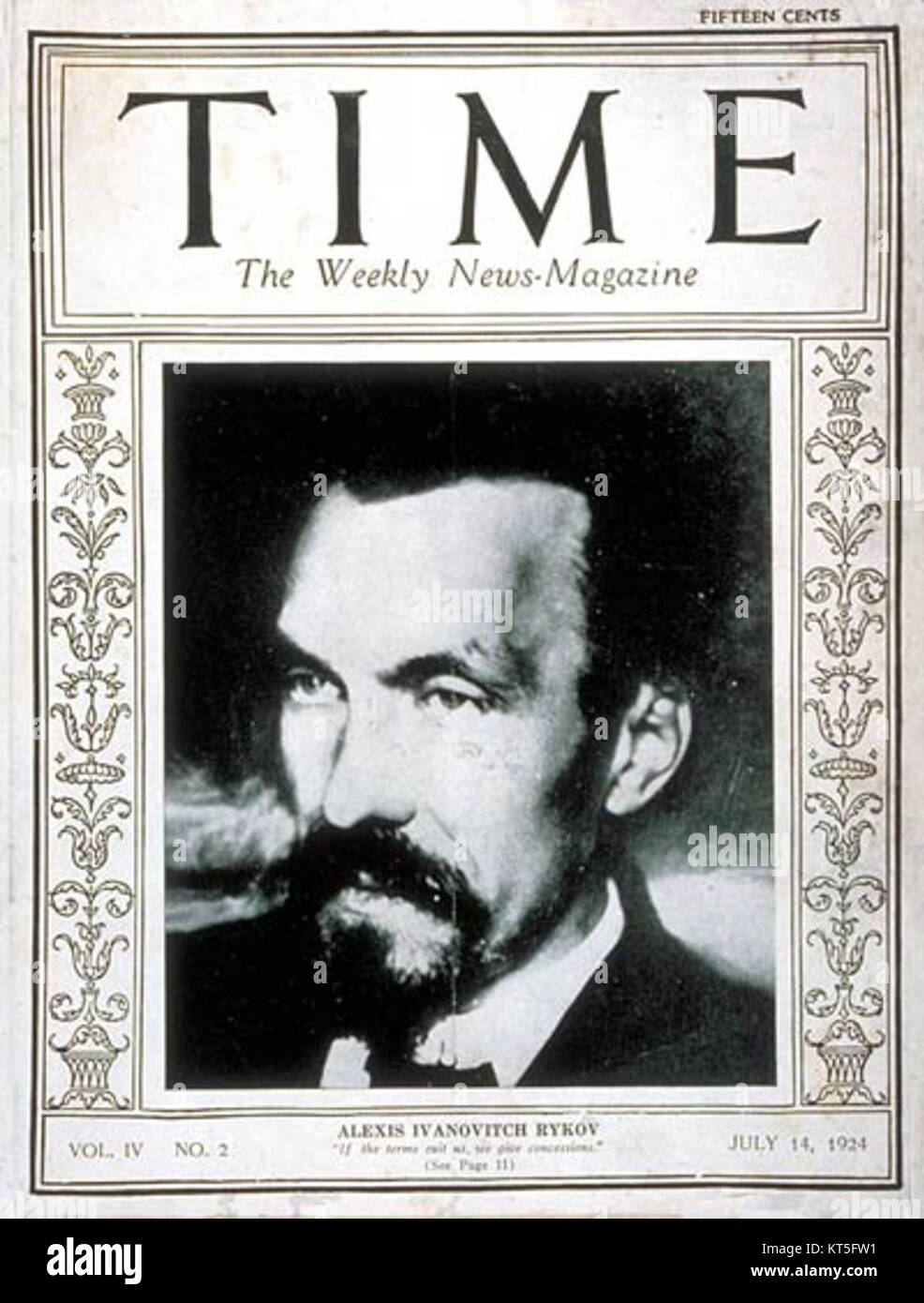 Rykov was a prominent Soviet politician, and his appearance in Time ...