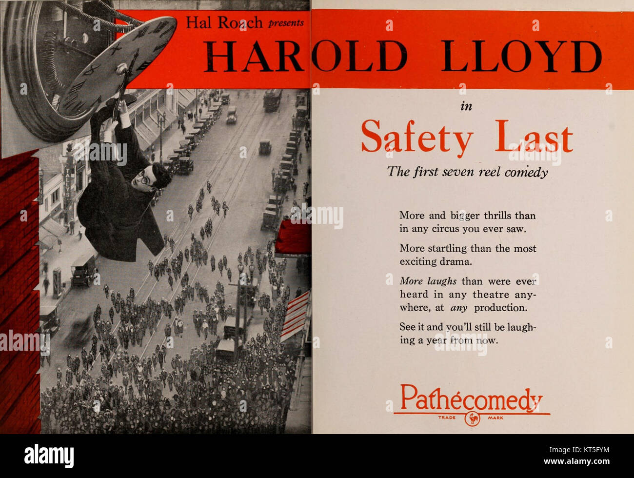 This is a promotional image for the 1923 silent comedy film 'Safety ...