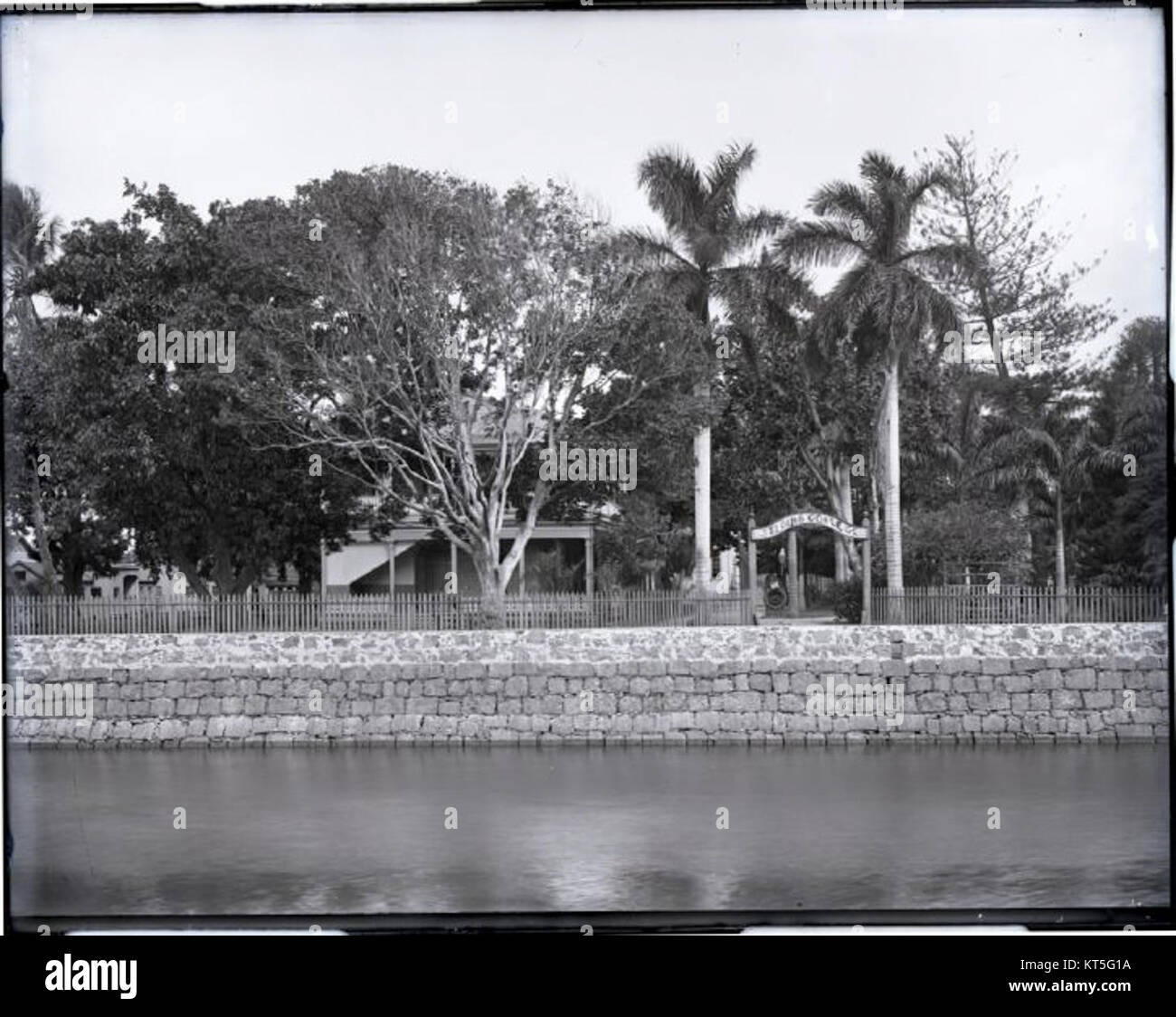 A photograph taken by Brother Bertram of the Saint Louis College Gate ...