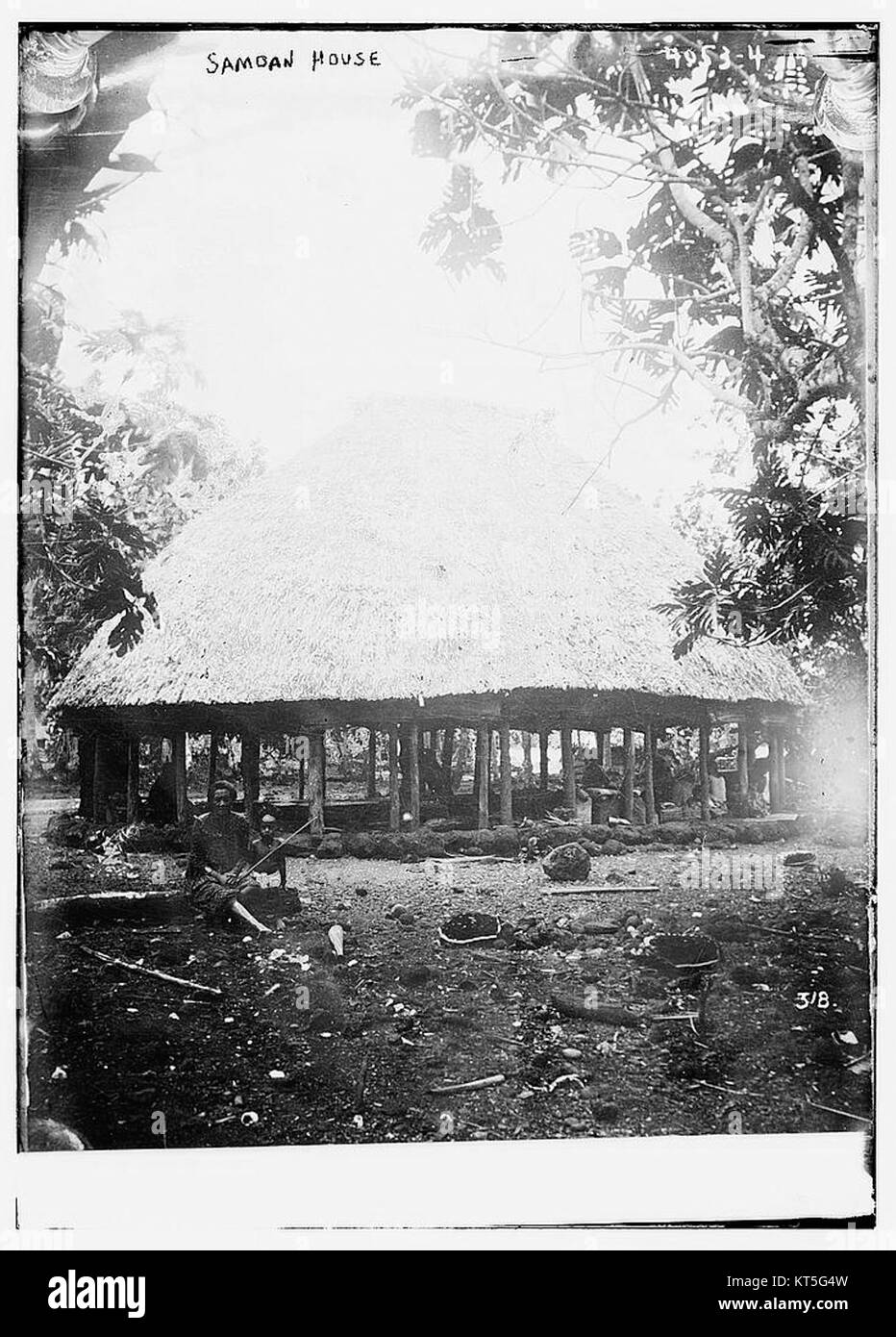 A traditional Samoan house, known for its unique architectural style ...