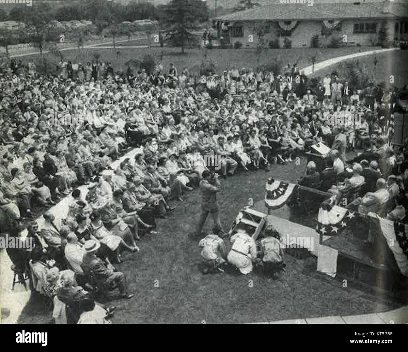 This image captures Samuel Golter at the dedication ceremony of a tumor ...