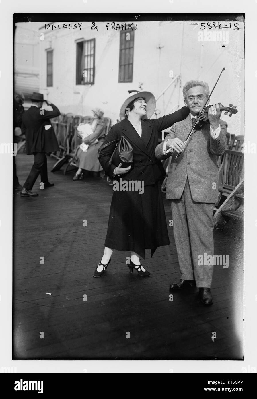A historical image featuring Sam Franko and Dalossy, capturing a moment ...
