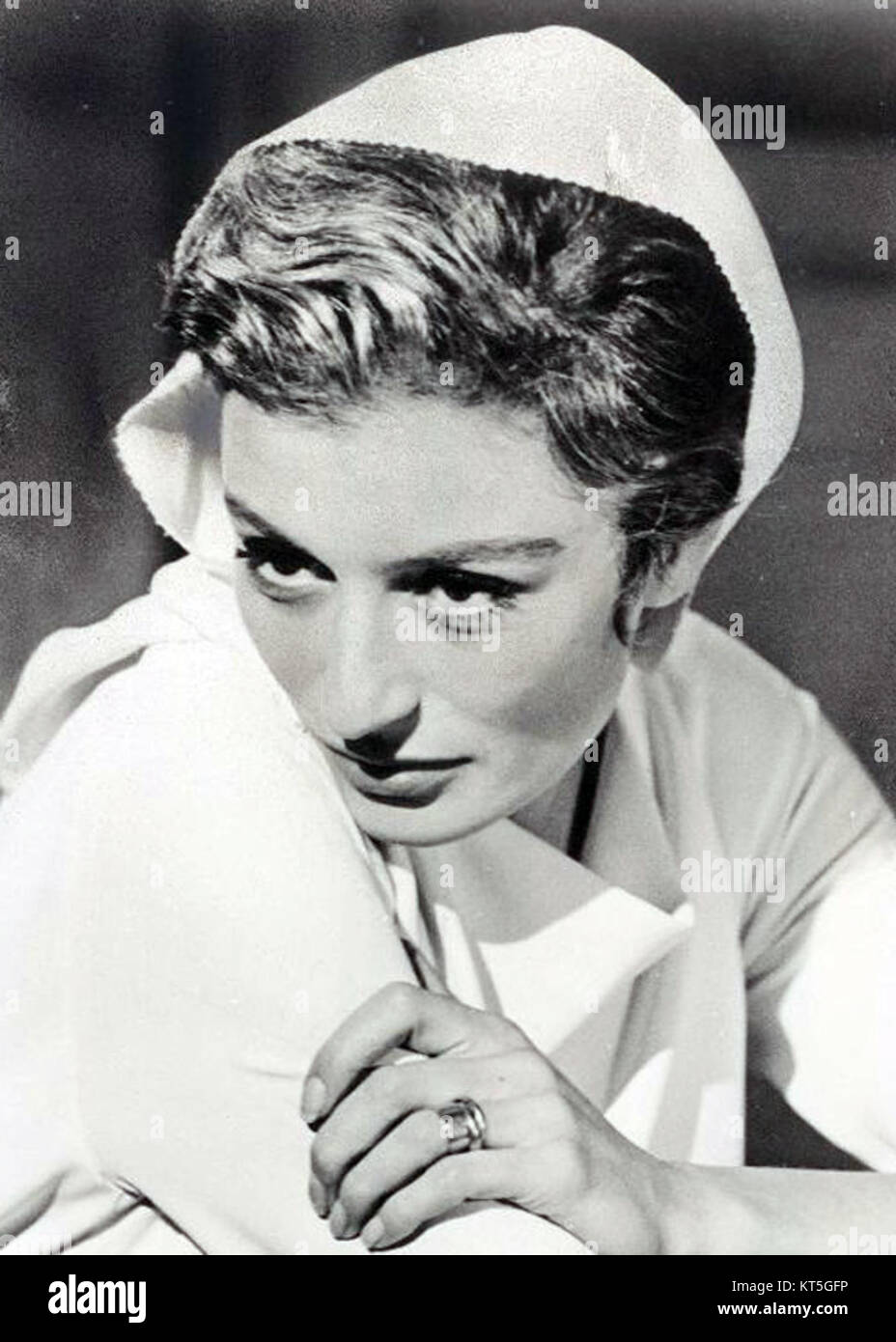 Anouk Aimee, a French actress, is captured here in a 1963 portrait ...
