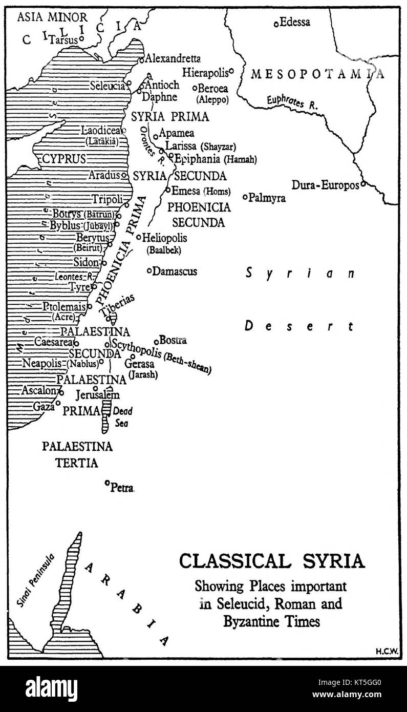 The SASH D082 map of classical Syria depicts the ancient geography and ...