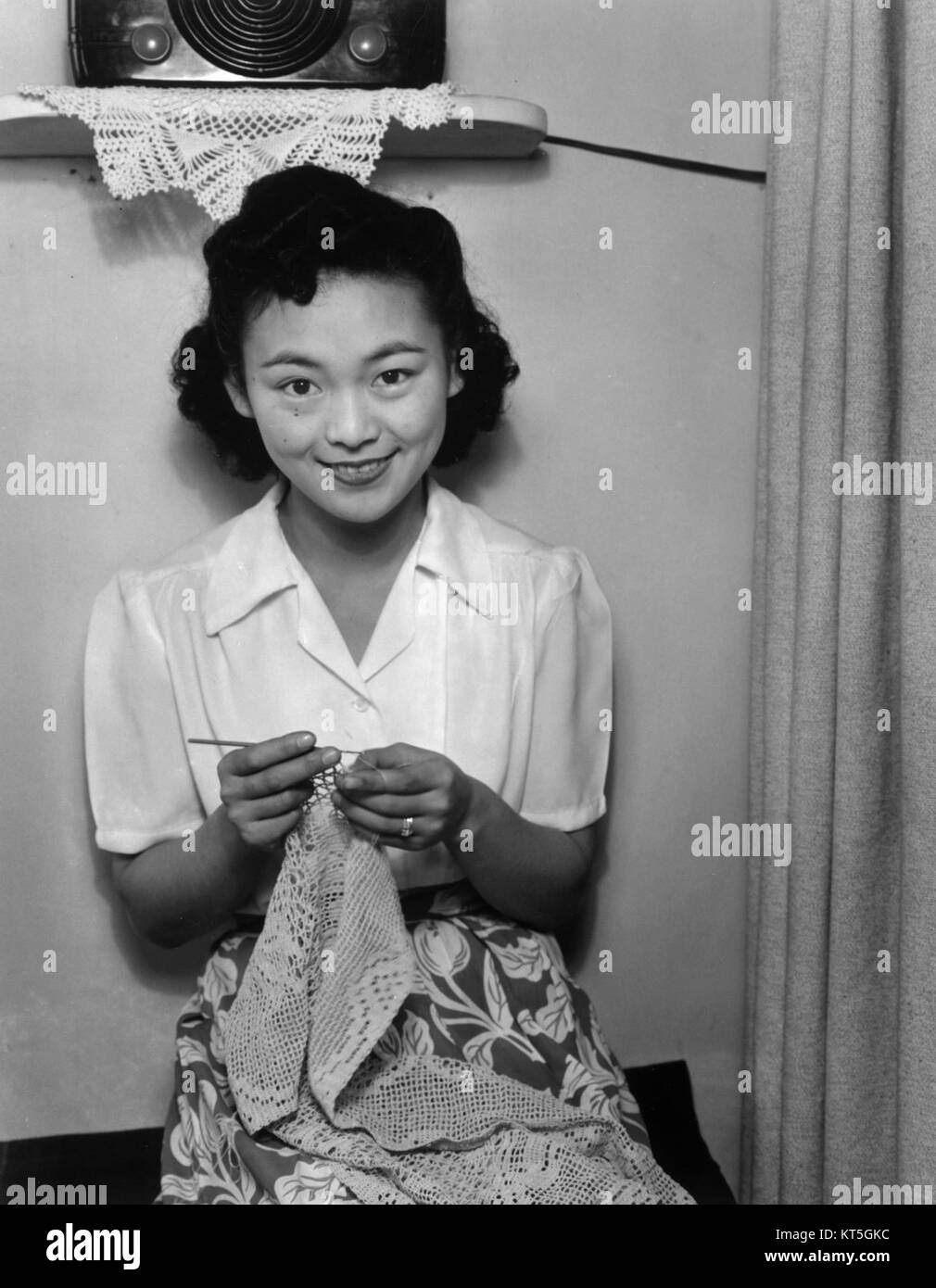 This artwork, 'Ansel Adams crochet,' is a piece inspired by the ...