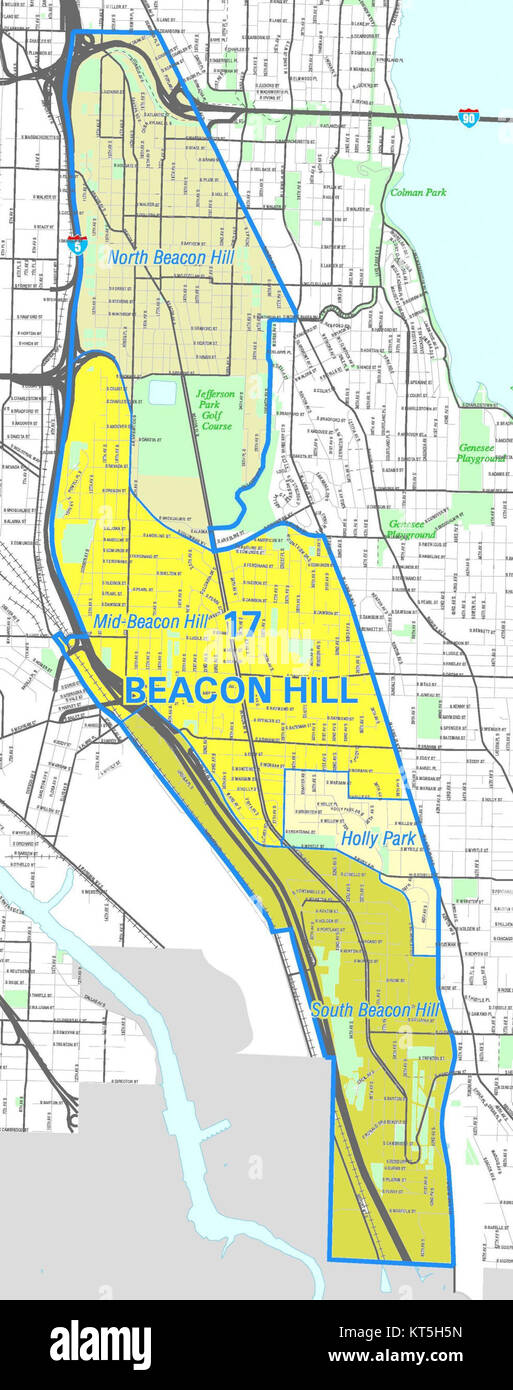 This map represents the area of Beacon Hill in Seattle, Washington ...