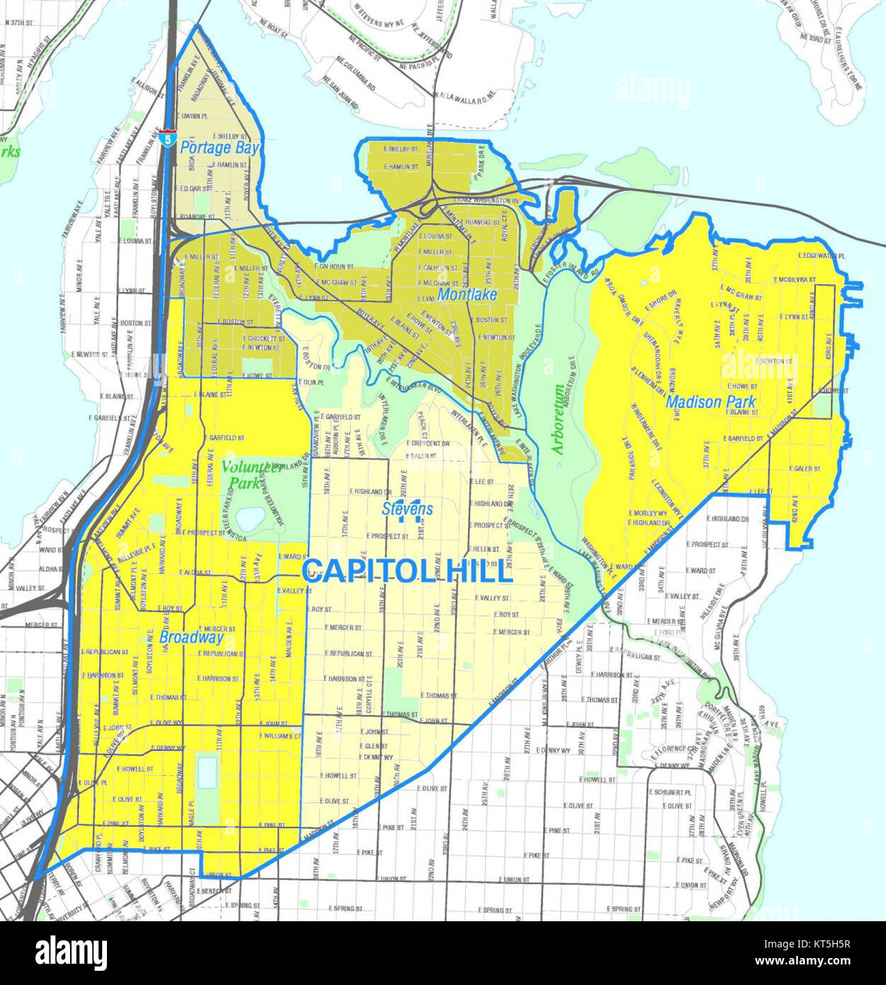 This map depicts Capitol Hill, a vibrant neighborhood in Seattle ...