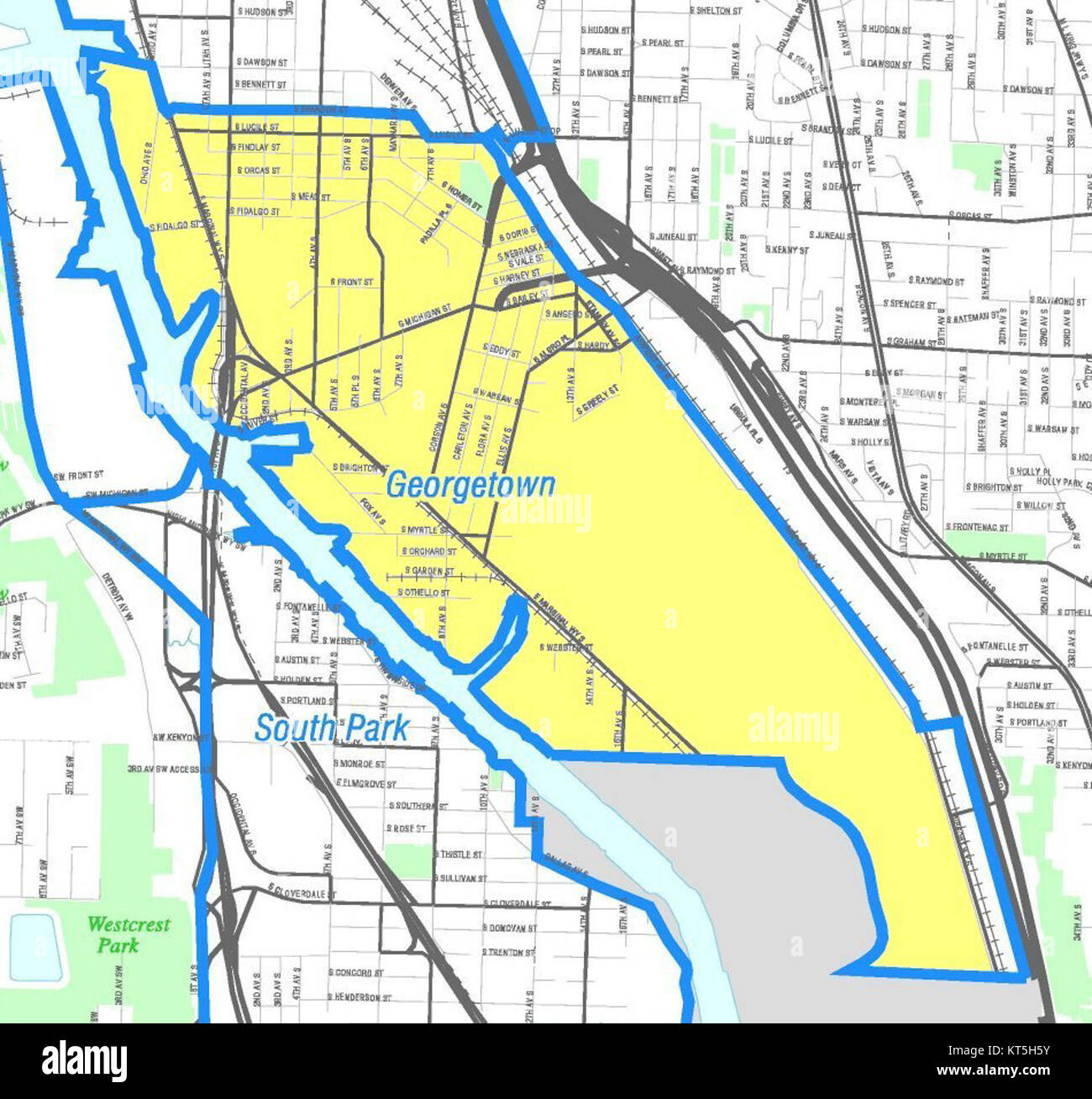 This map of Seattle's Georgetown neighborhood offers a detailed look at ...