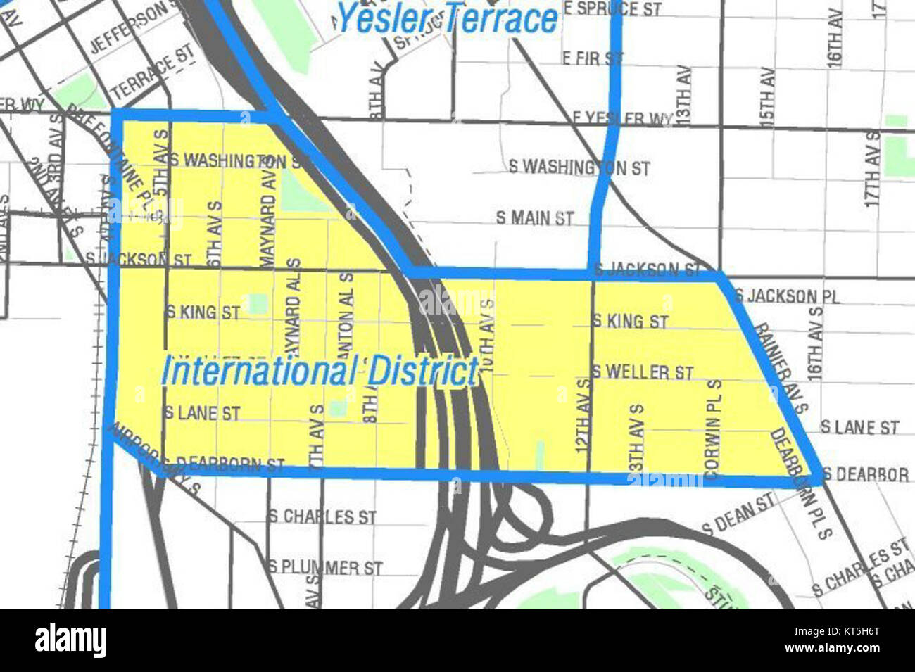 This map shows the International District of Seattle, a culturally rich ...