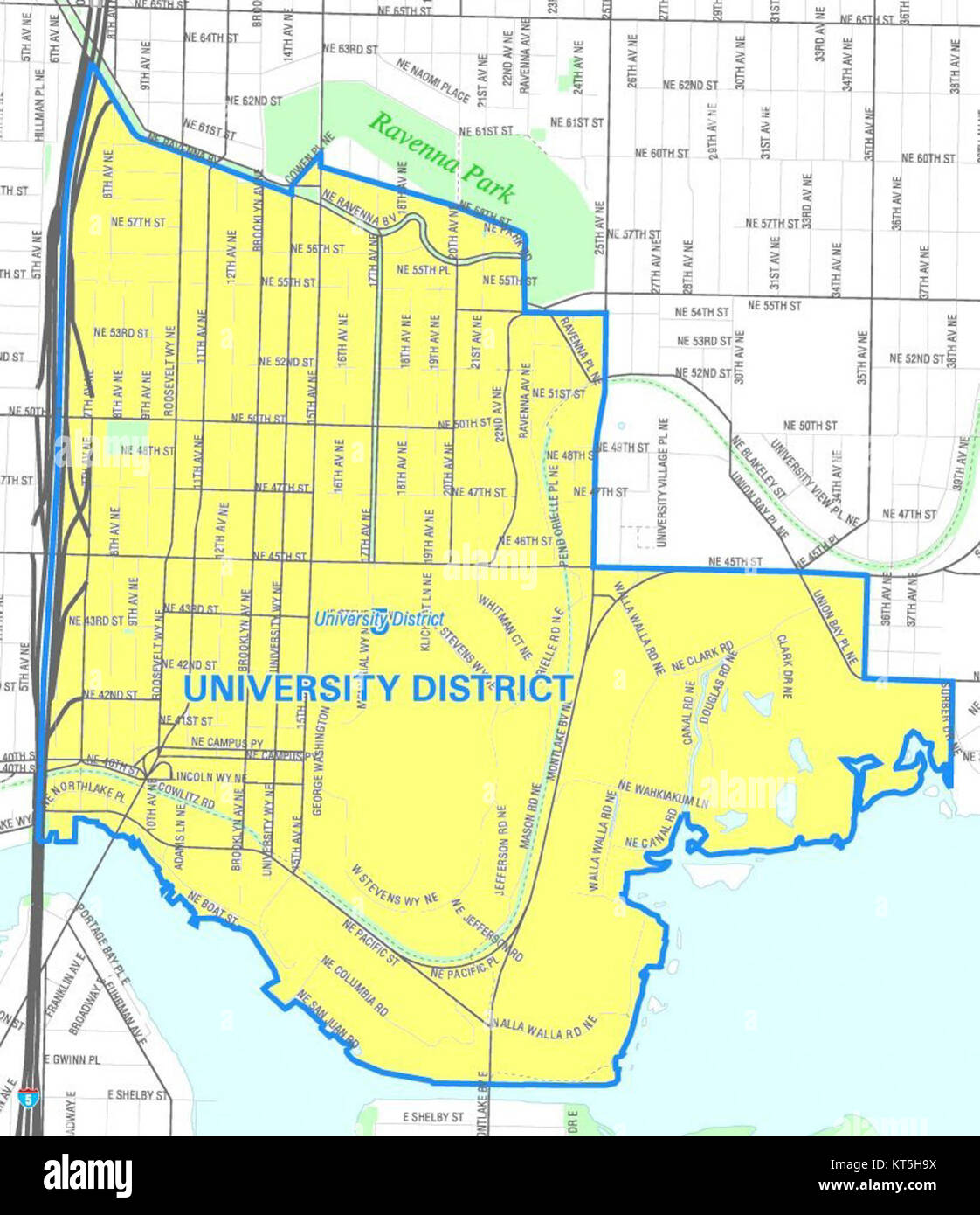 The map of the University District in Seattle provides a detailed view ...