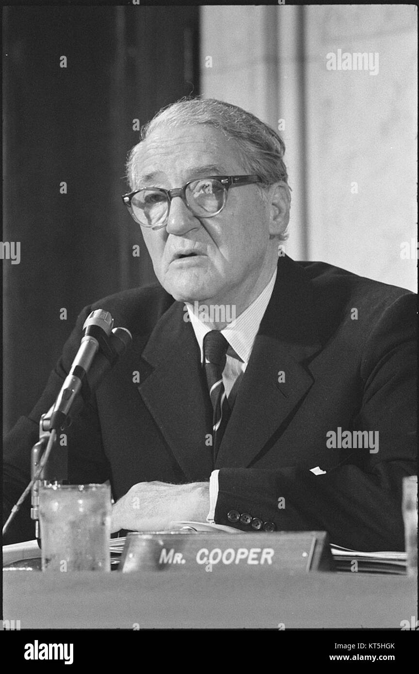 Senator John Sherman Cooper delivers a speech on the Vietnam War ...
