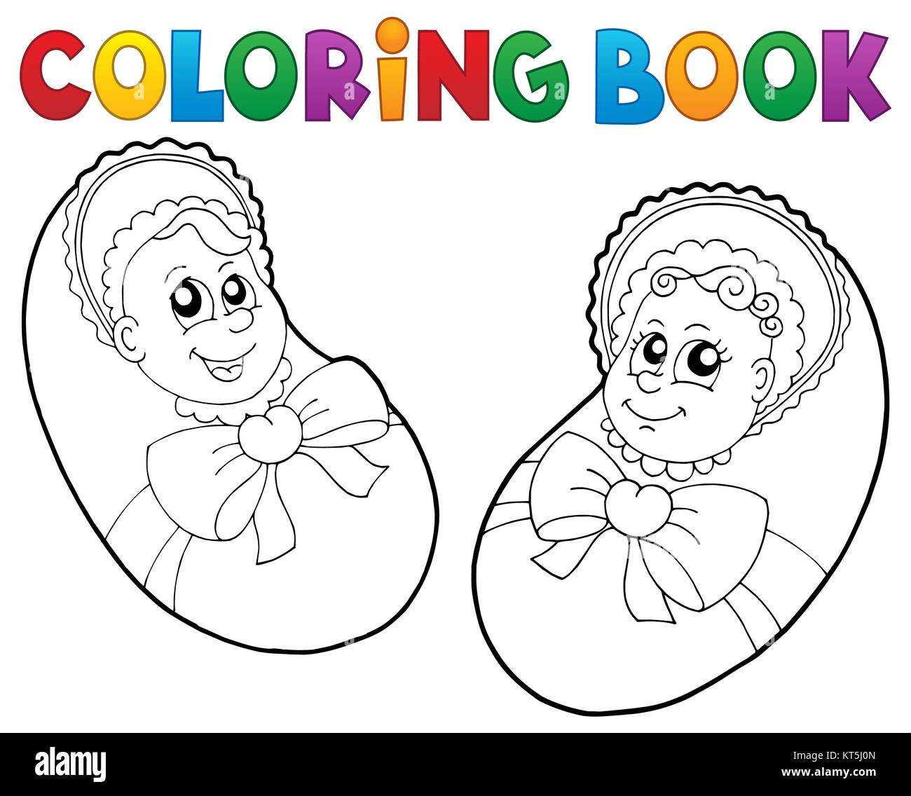 Coloring book baby theme image 6 Stock Photo - Alamy