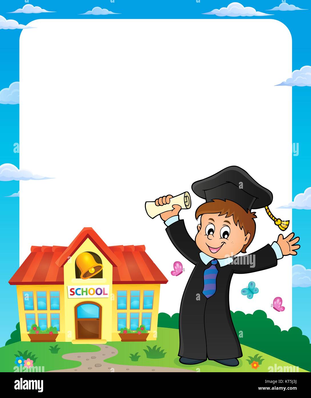 Graduation theme image 4 Stock Photo - Alamy