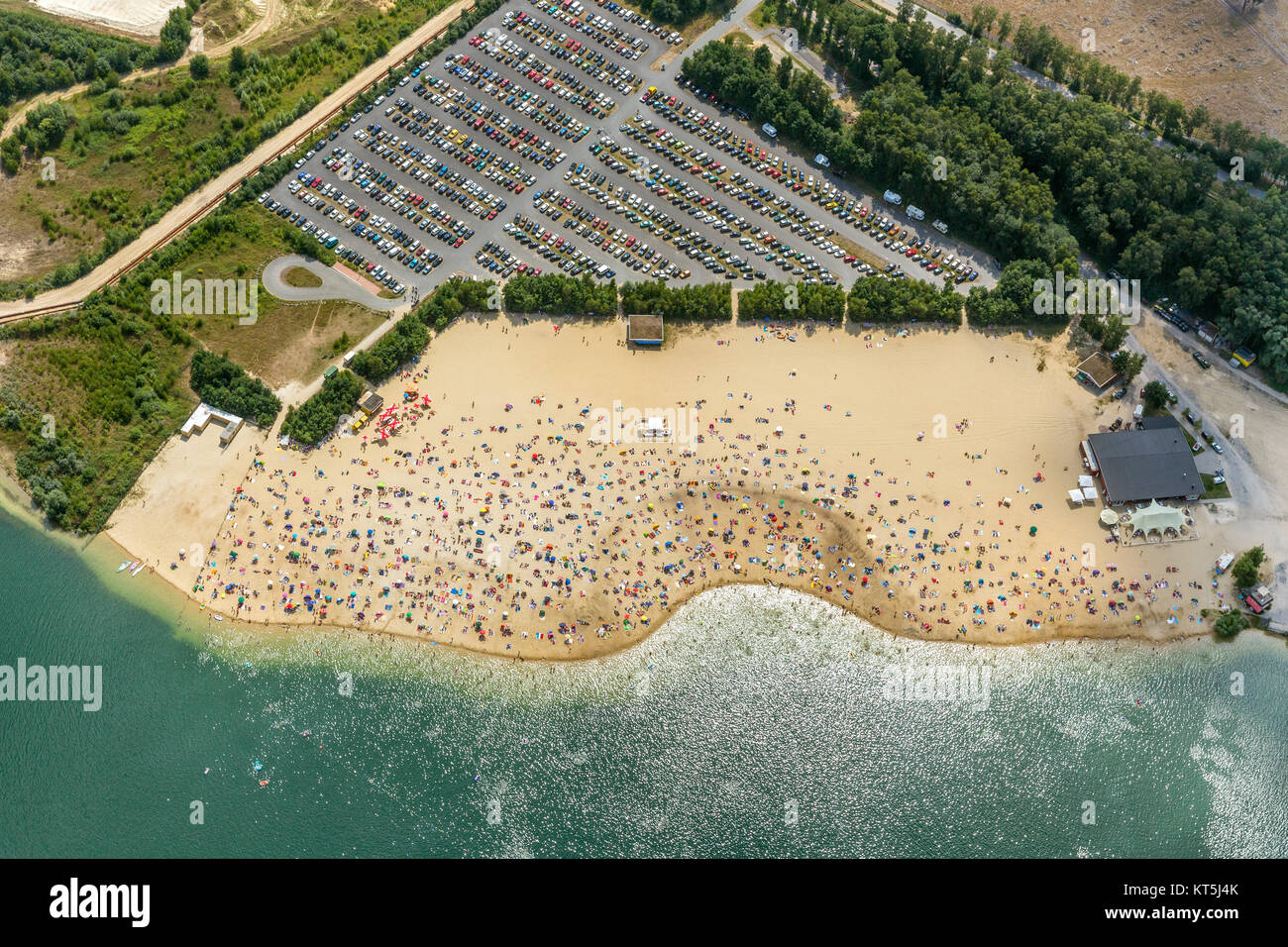 Silver II from the air, bathing, water reflection, sand beach and ...