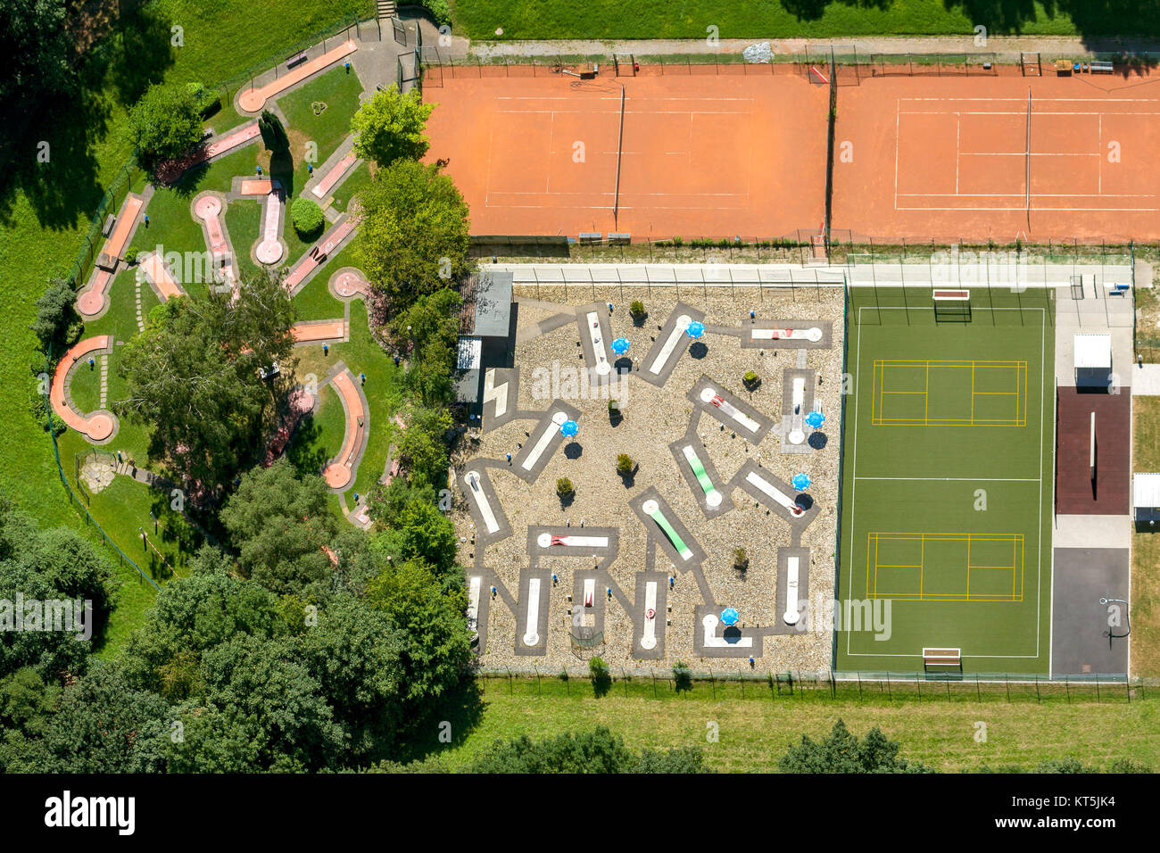 Sportpark Wanne, miniature golf course, aerial view of Herne, Herne ...