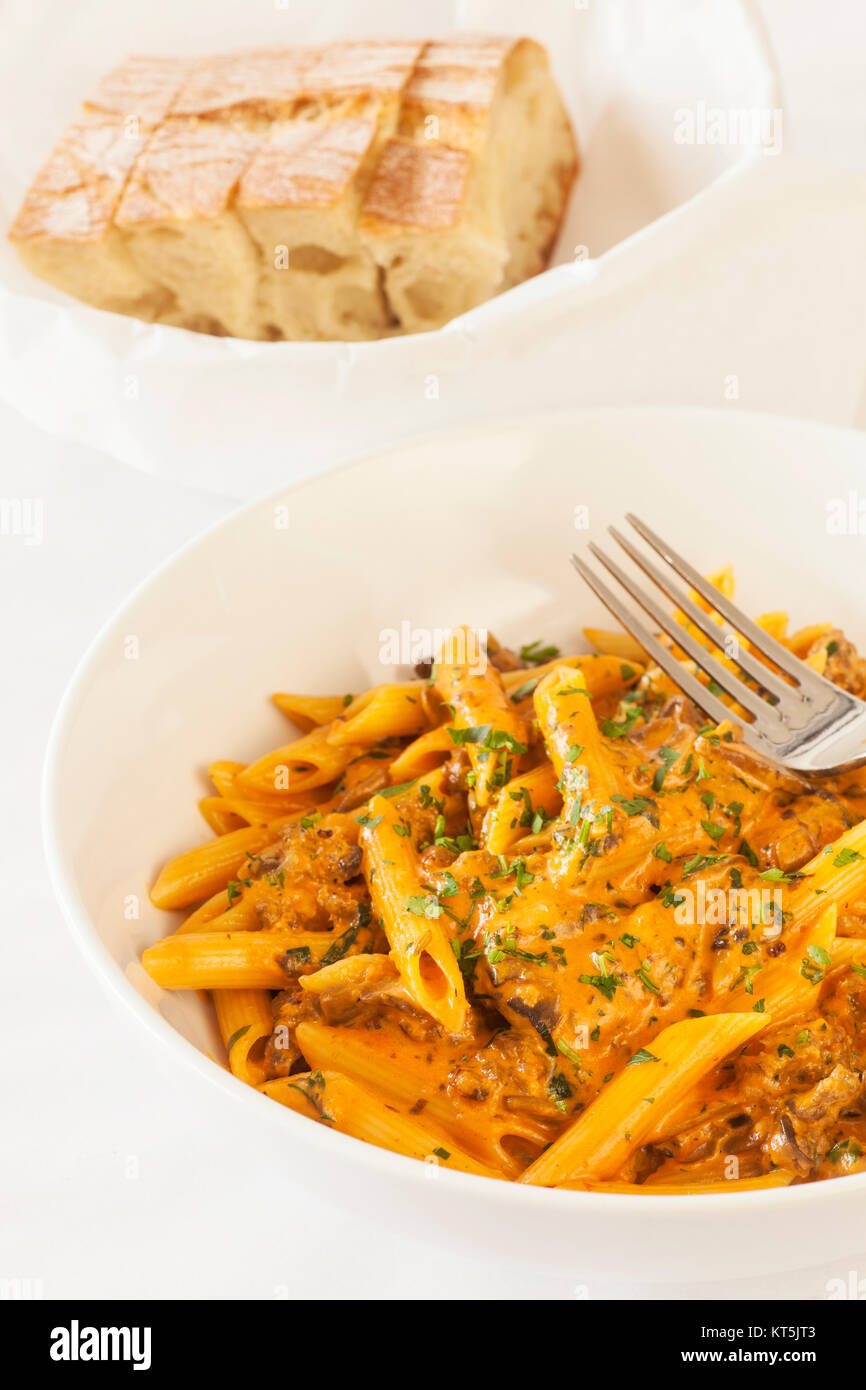 penne Leonardo with bread, , Leonardo's Ristorante & Pizzeria, Solvang ...