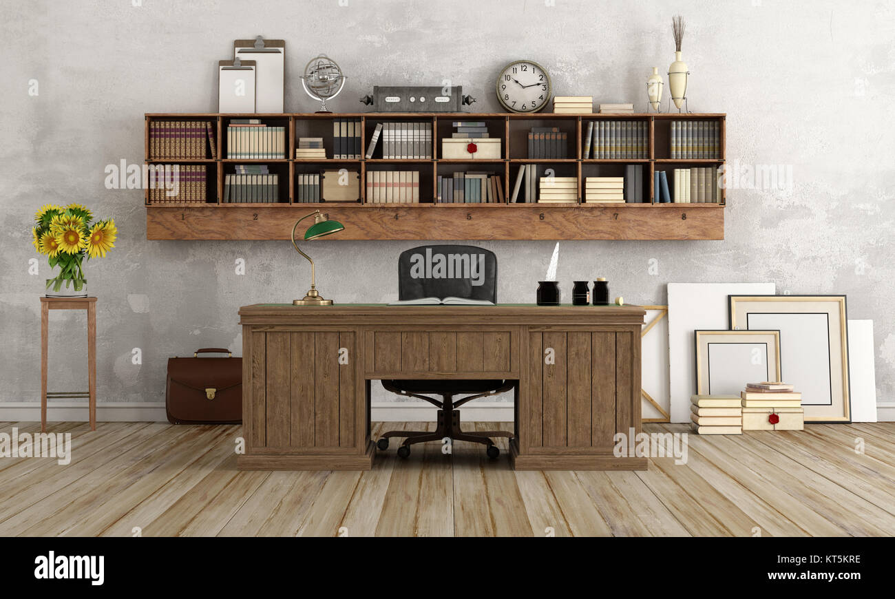 Home office in classic style Stock Photo - Alamy