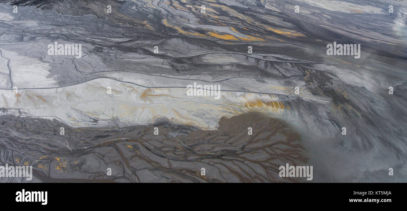 Degraded landscape in Poland. Destroyed land. View from above ...