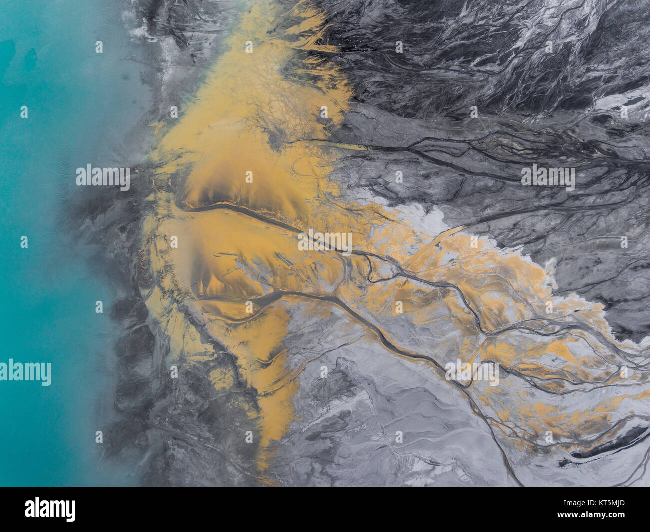 Degraded landscape in Poland. Destroyed land. View from above ...