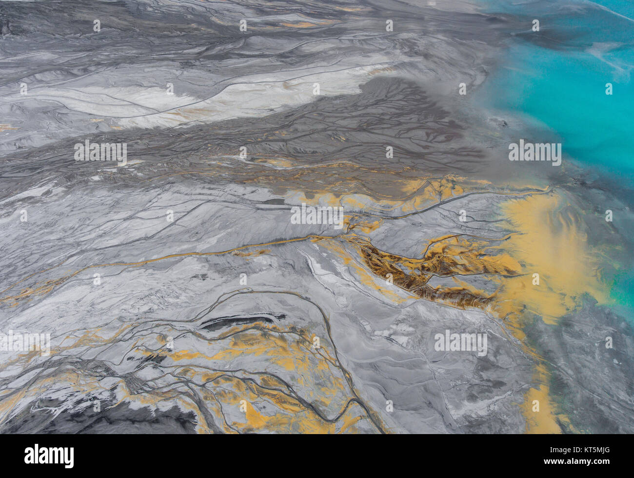 Degraded landscape in Poland. Destroyed land. View from above ...