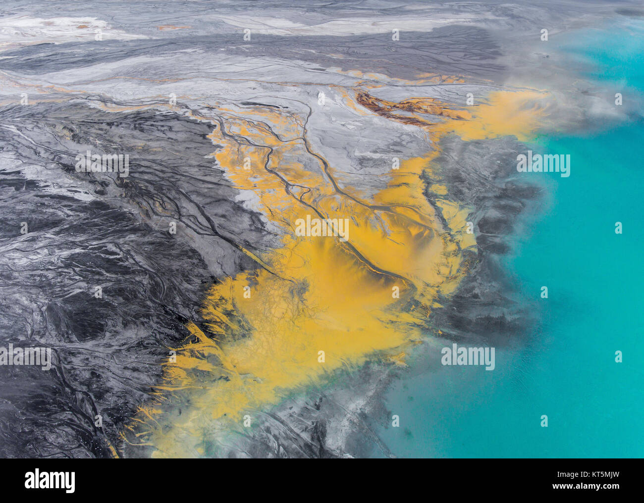 Degraded landscape in Poland. Destroyed land. View from above ...