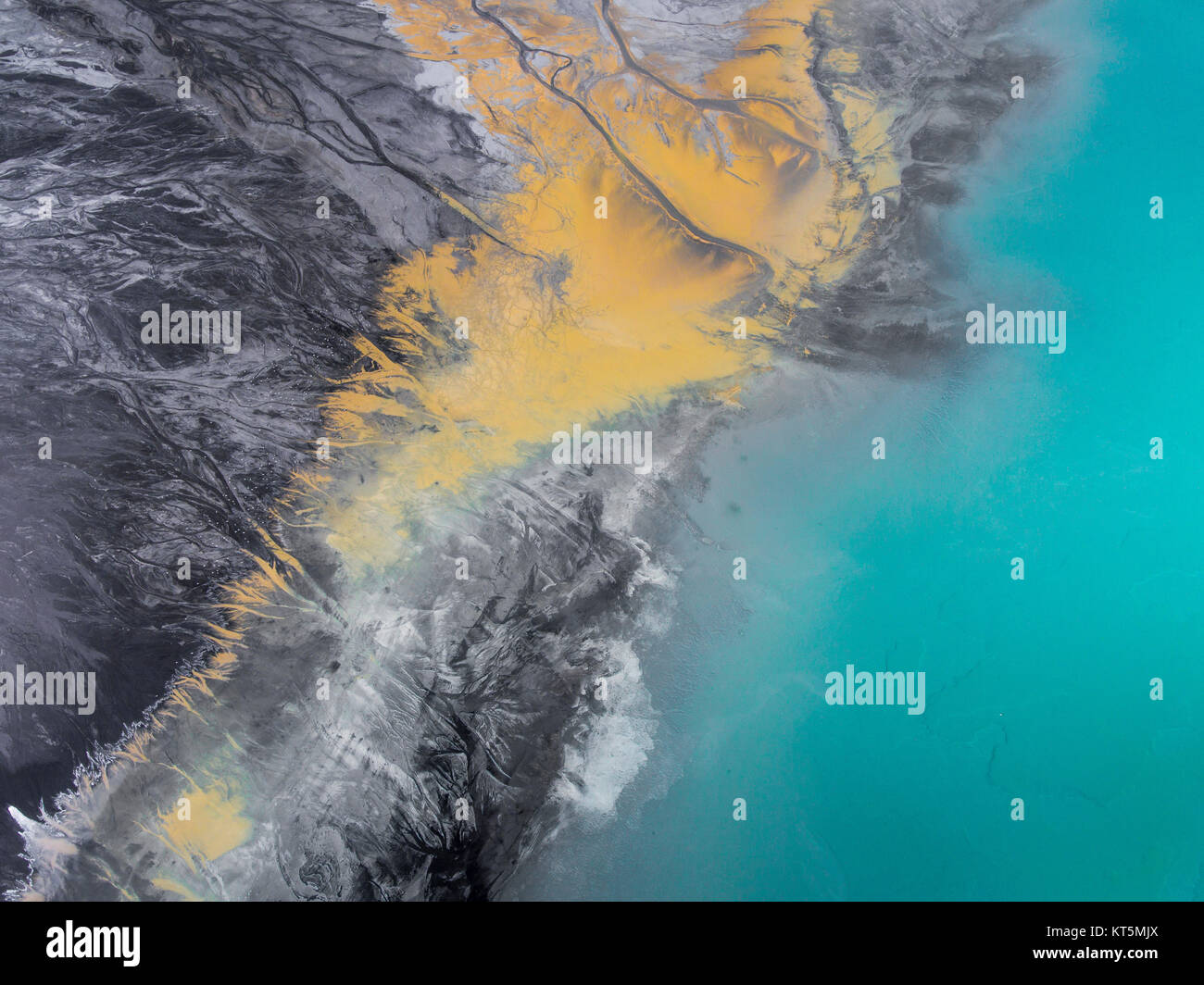 Degraded landscape in Poland. Destroyed land. View from above ...